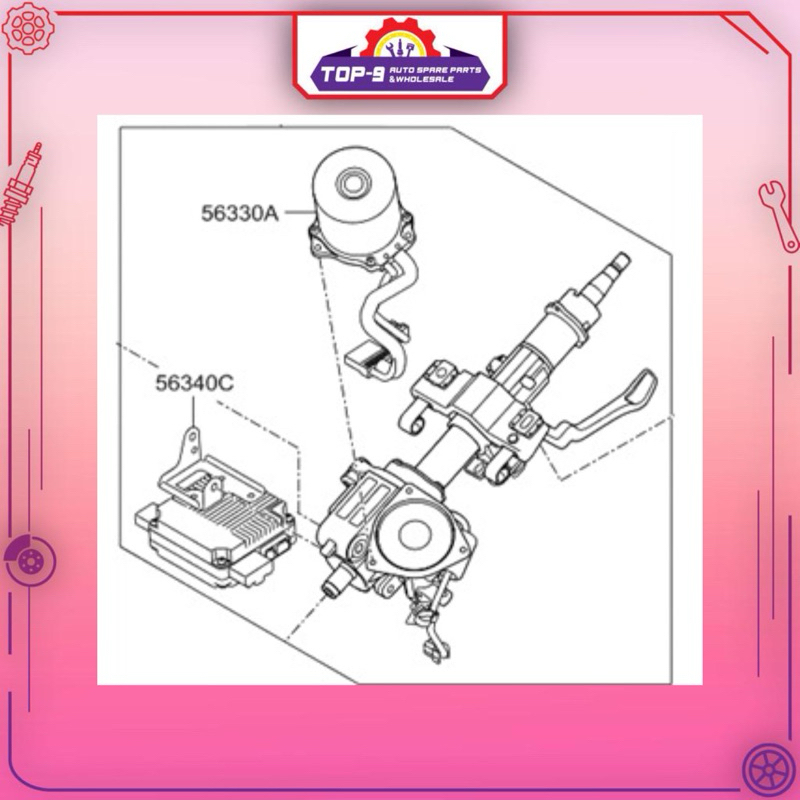 KIA FORTE STEERING COLUUM ASSY WITH ECU MDPS ORIGINAL-100% | Shopee ...