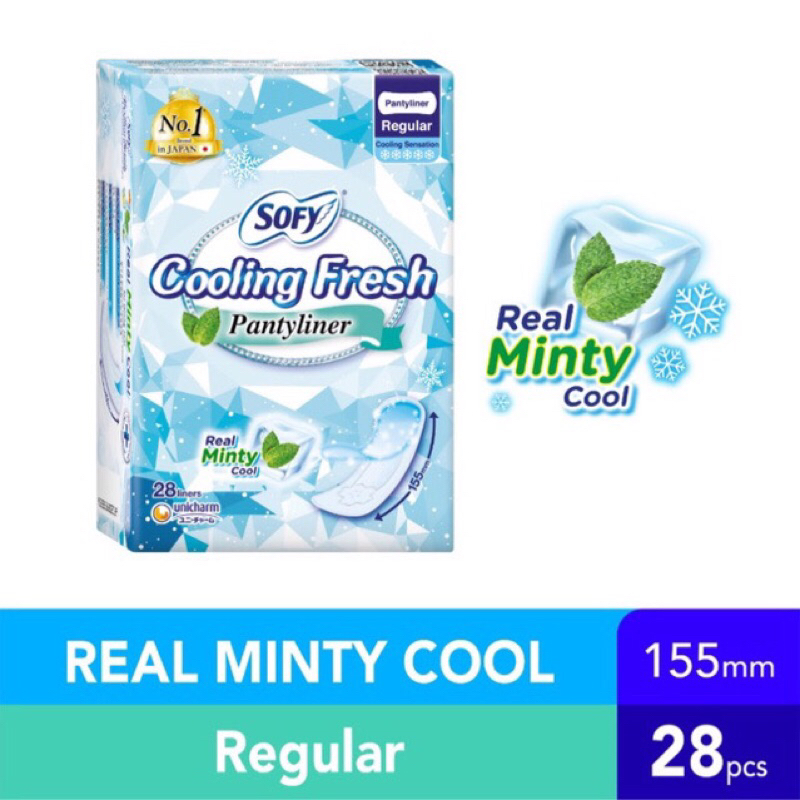 SOFY Regular Cooling Fresh Pantyliner 155mm (28s) | Shopee Malaysia