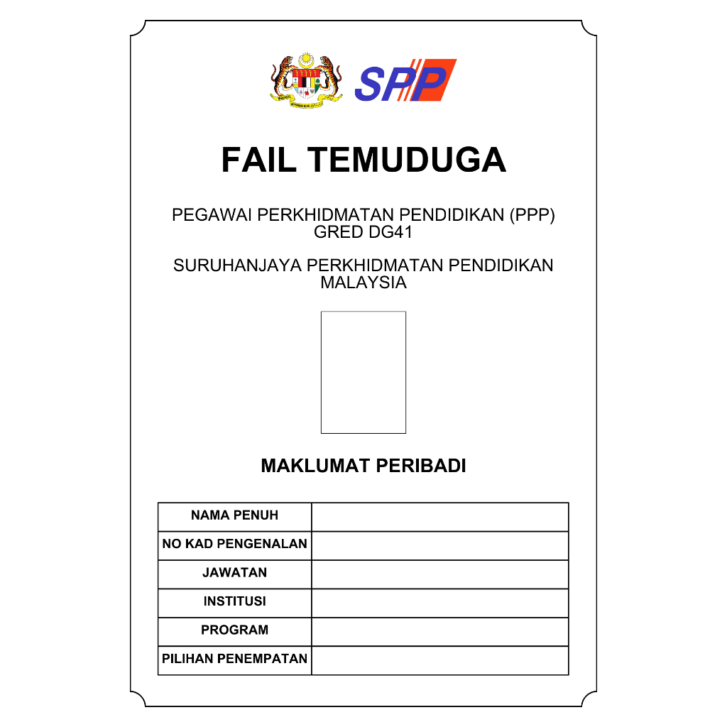 template cover certificate sijil fail temuduga interview softcopy canva ...
