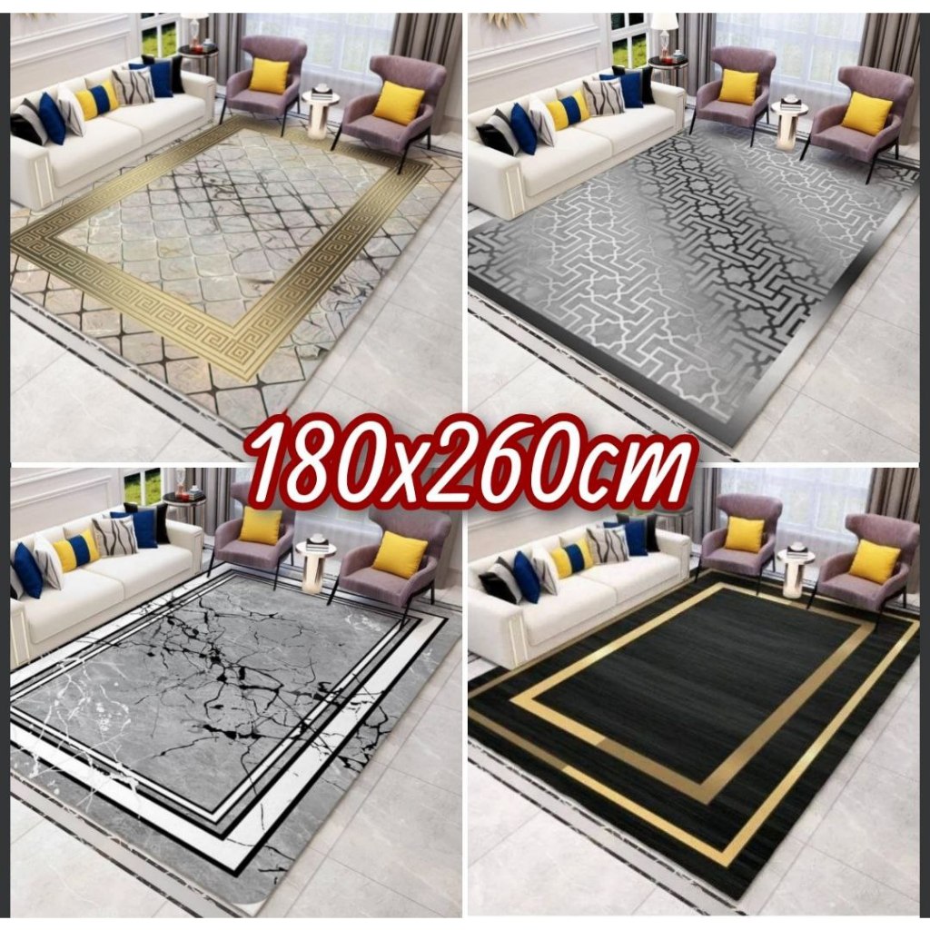 3XL 180X260CM Karpet velvet home decor | carpet 3D modern style ...