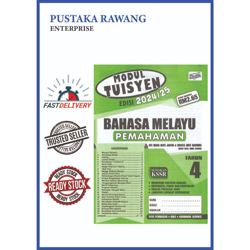 MODUL TUISYEN EDISI 2024/25 BAHASA MELAYU PENULISAN TAHUN 4 | Shopee ... MODUL TUISYEN EDISI 2024/25 BAHASA MELAYU PENULISAN TAHUN 4 | Shopee ...
