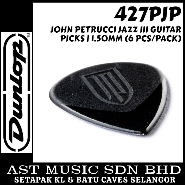JIM DUNLOP 427PJP JOHN PETRUCCI JAZZ III GUITAR PICKS | 1.50MM (6 PCS ...
