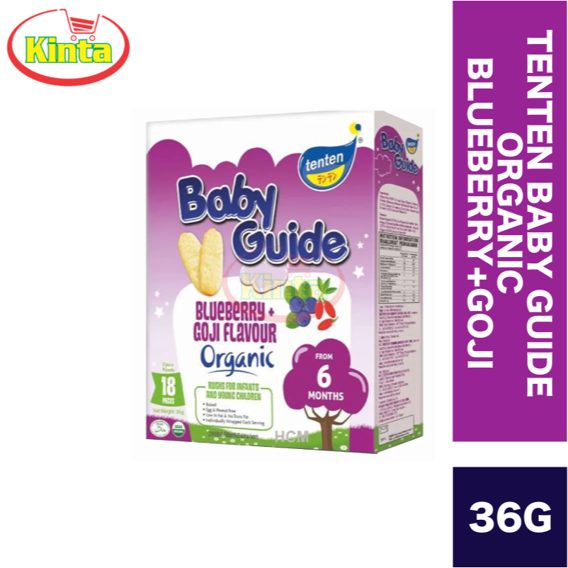 Baby Food Tenten Organic Baby Guide Baby Rusk 36g | Shopee Malaysia