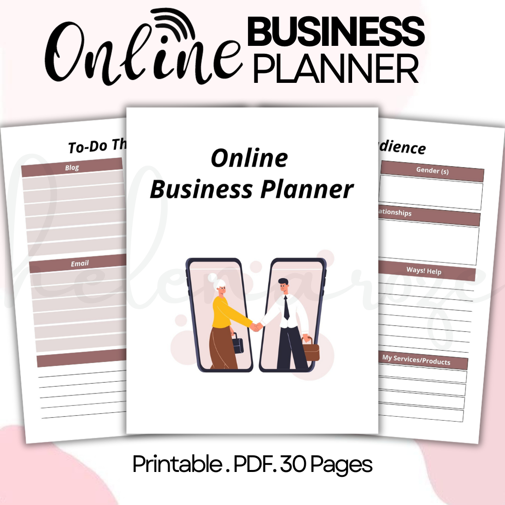 Online Business Planner, Printable Planner, Planner, Digital Planner ...