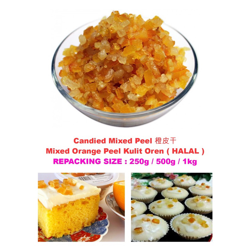 premium Candied Mixed Peel 橙皮干 Mixed Orange Peel Kulit Oren Dan Limau ...