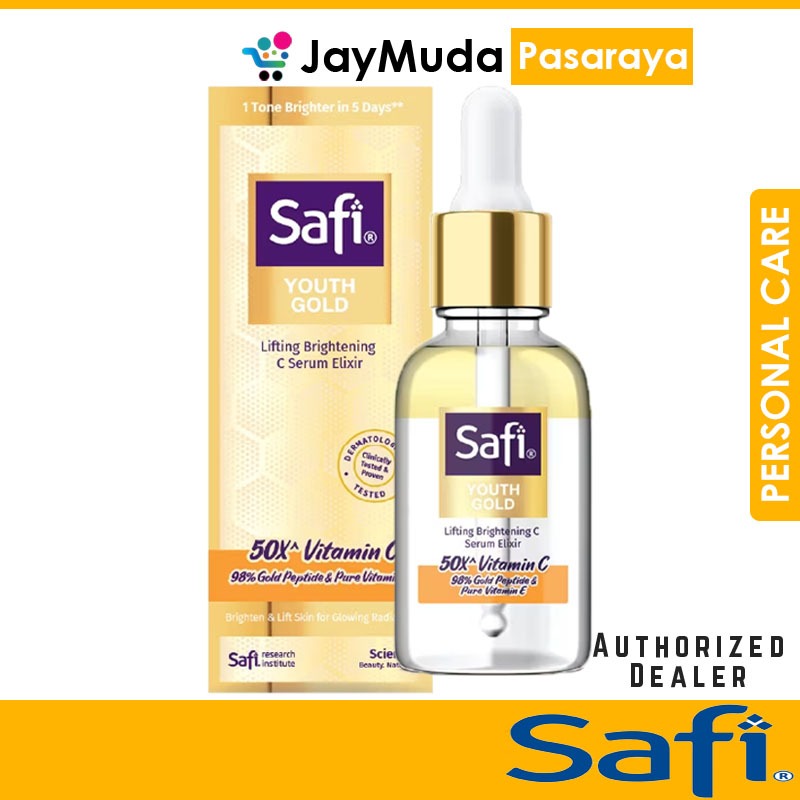 Safi Youth Gold Serum Elixir 30ml 50X Vitamin C Lifting Brightening C ...