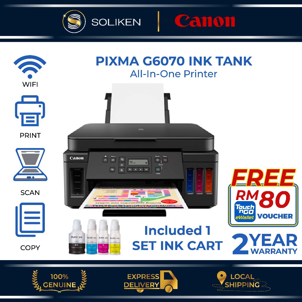 Canon PIXMA G6070 Ink Tank Wireless All-In-One Printer | Shopee Malaysia