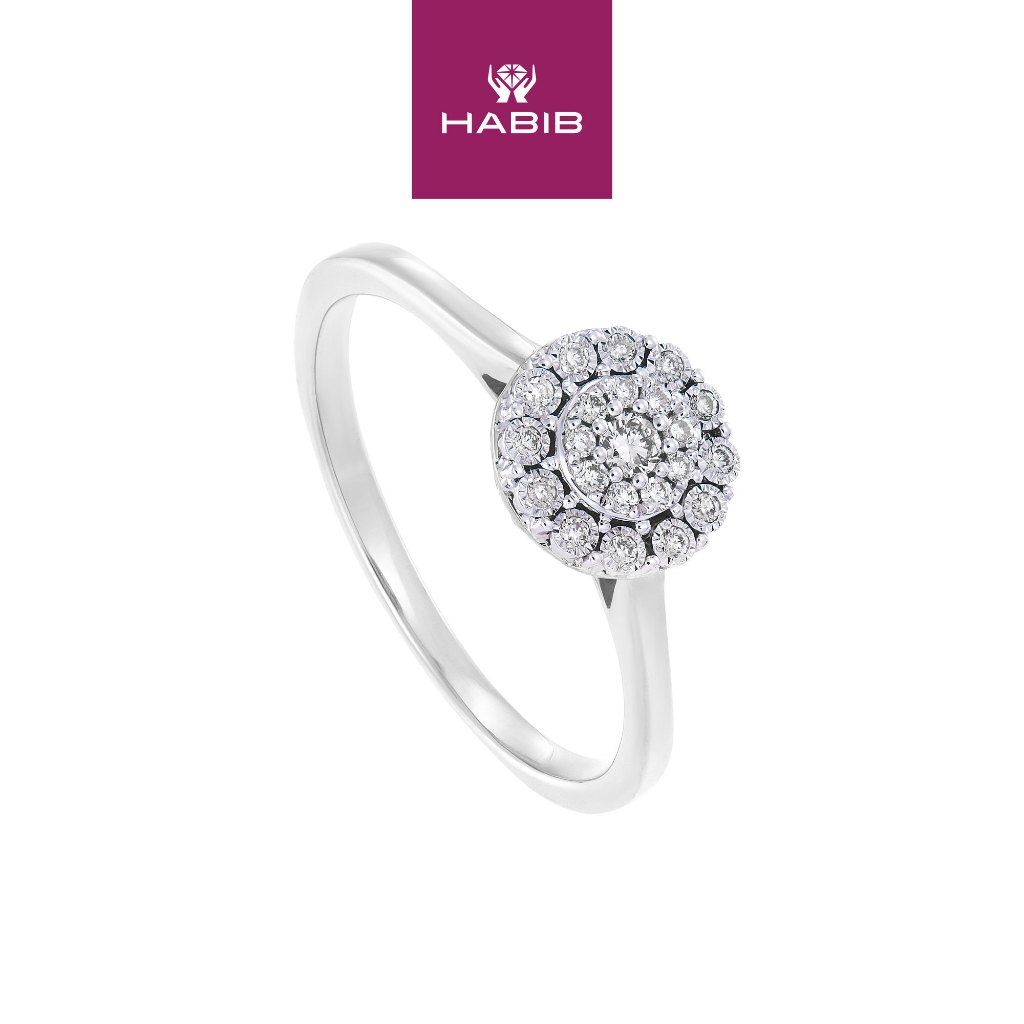 HABIB Diamond Ring in 375/9K White Gold 265381222(WG) | Shopee Malaysia