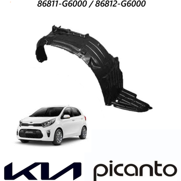 FRONT FENDER LINER / MUDGUARD BANANA LEAF (GENUINE PARTS) KIA PICANTO JA 2017 > 86811-G6000 ...