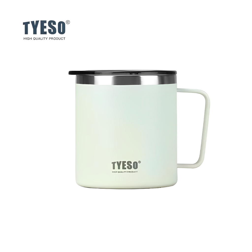 TYESO TS-8789B Classic Insulated Thermal Coffee Cup 400ml With Handle 304 Cawan Kopi Office ...