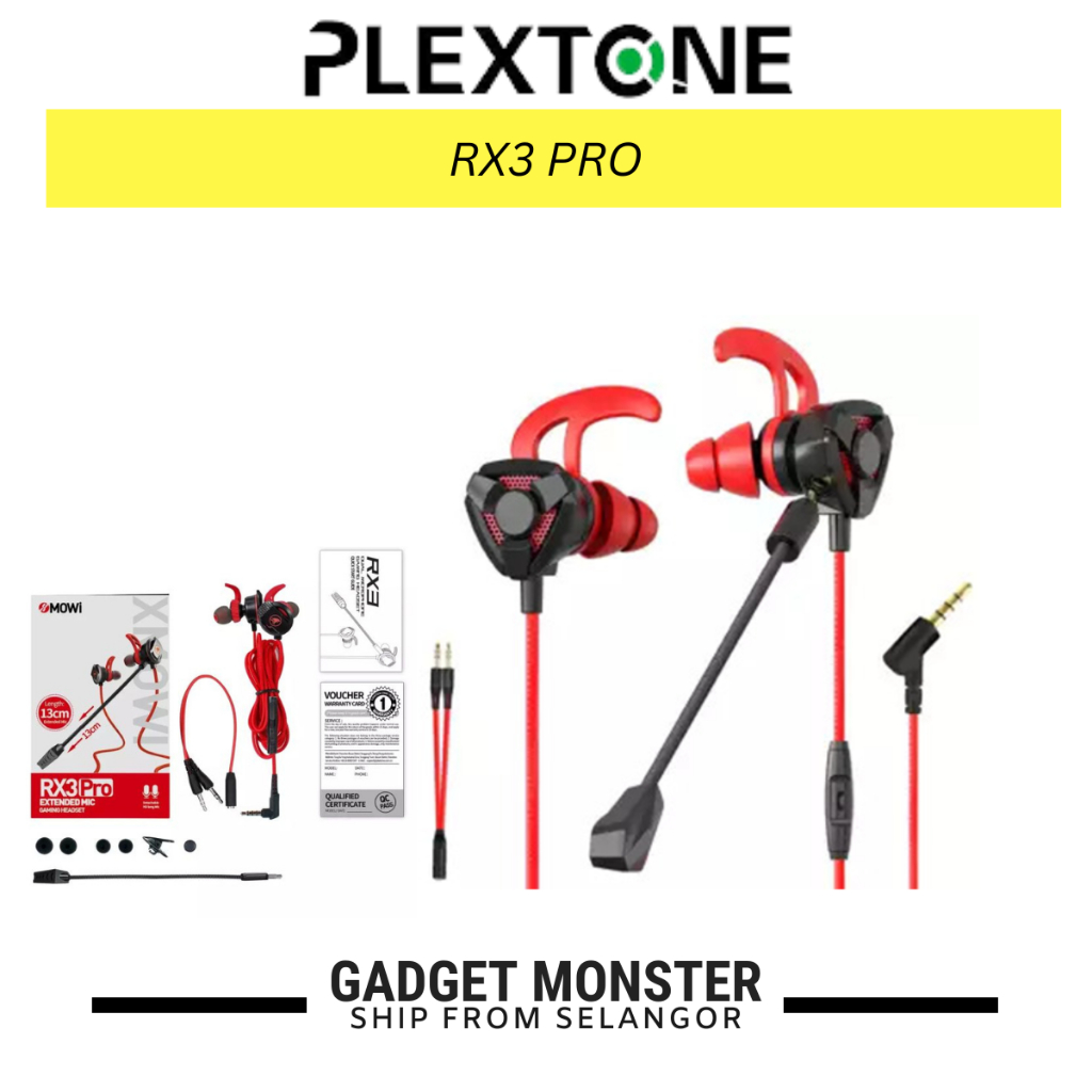 Plextone RX3 Pro Gaming Pubg Headset Dual Microphone Bass Earphones ...