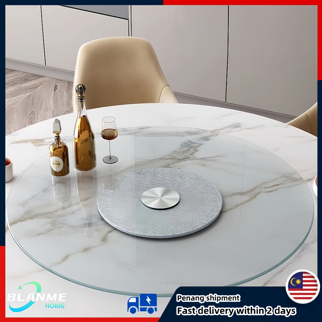 size 50-140CM Lazy Susan Tempered Glass Rotating Top Table Turn Top ...