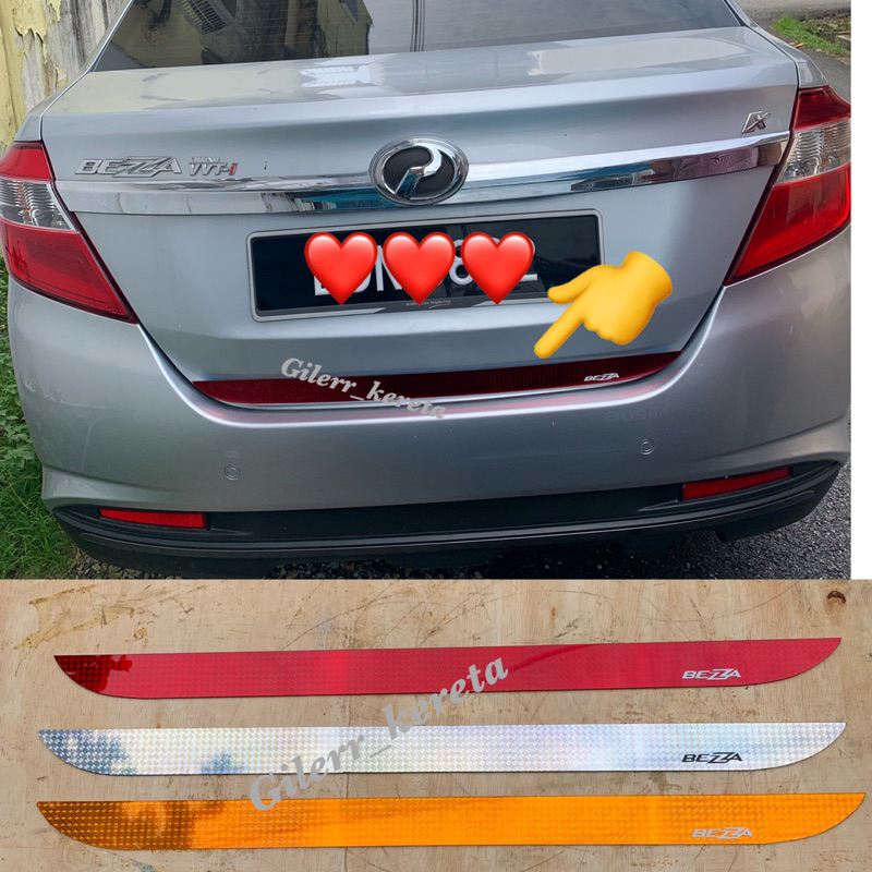 💥READY STOCK💥Reflector Boot Bonet Belakang Perodua Bezza 1st Model 2018 ...