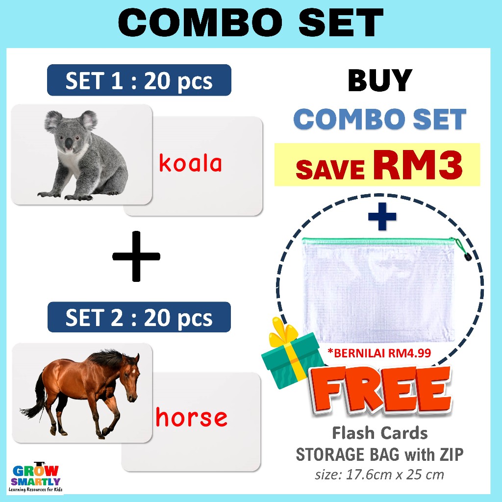 Animal Flash Card for Kid Animals flash cards Educational Big flash ...