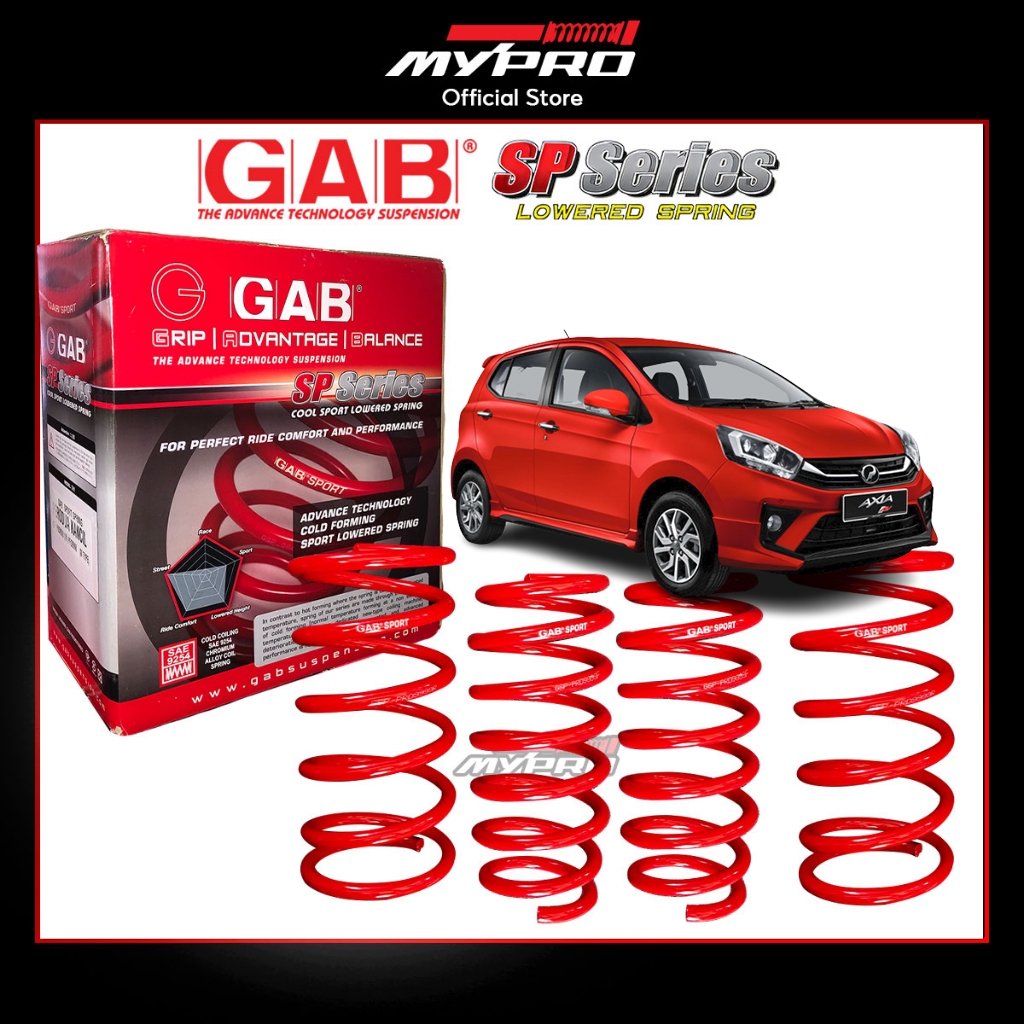 Best🔥GAB SP SPRING SPORT LOWERED PERODUA MYVI VIVA AXIA ALZA KELISA ...
