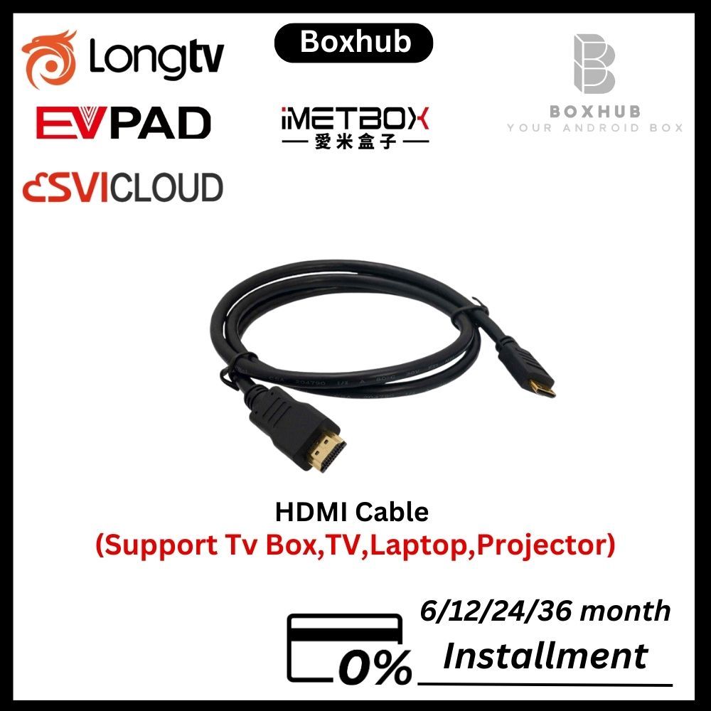HDMI Cable Support Tv Box,Laptop,Projector,Desktop(Support Imetbox,Svi ...