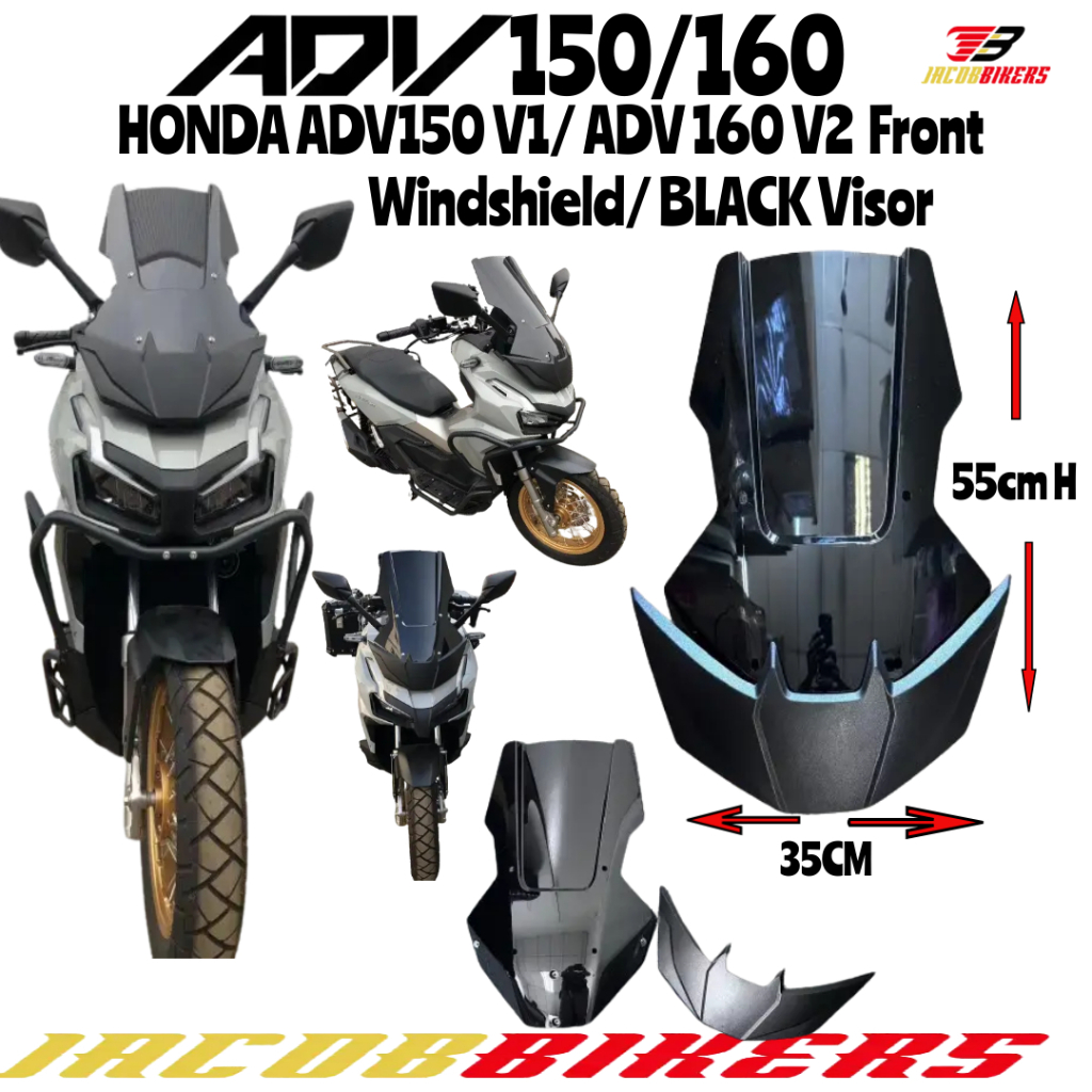 HONDA ADV150 ADV 160 Front Windshield/ black Visor | Shopee Malaysia