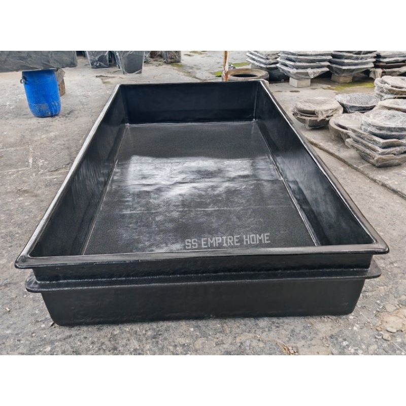 NEX 10 x5x1.5 Black Fiberglass Fish Tank Water Pond Aquarium Heavy Duty ...