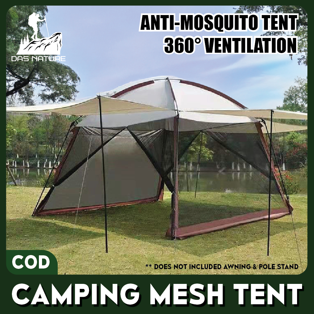 Das Nature™ Outdoor Net Tent Full Mesh Khemah camping Insect-Proof Mesh ...