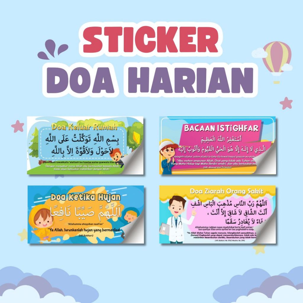 Sticker Doa Amalan Harian ( Waterproof & Tahan lasak ) | Shopee Malaysia
