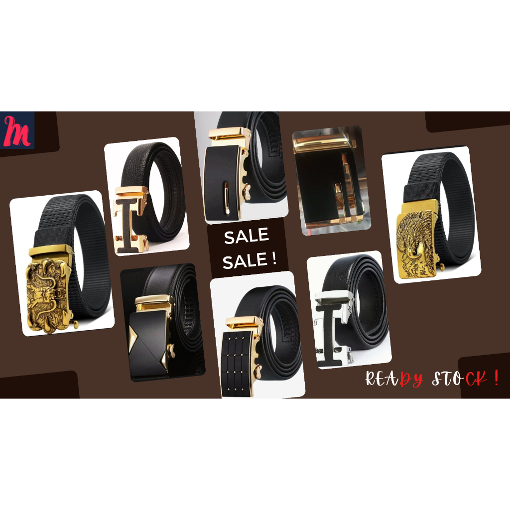 [ New design Men Belt ] Luxury Men Leather Fashion Automatic Buckle ...