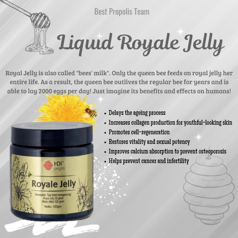 HDI ORIGINAL LIQUID ROYALE JELLY - Bee Milk | Shopee Malaysia