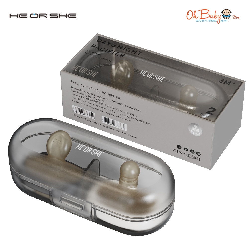 He Or She Day & Night Pacifier (2 Pcs/Pack) | Shopee Malaysia