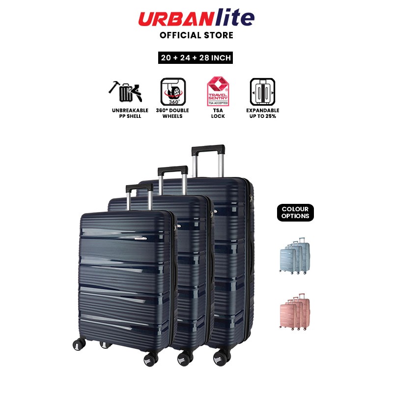 URBANlite Verge 3 IN 1 (20"+24"+28") Polypropylene [PP] Hard Case TSA ...