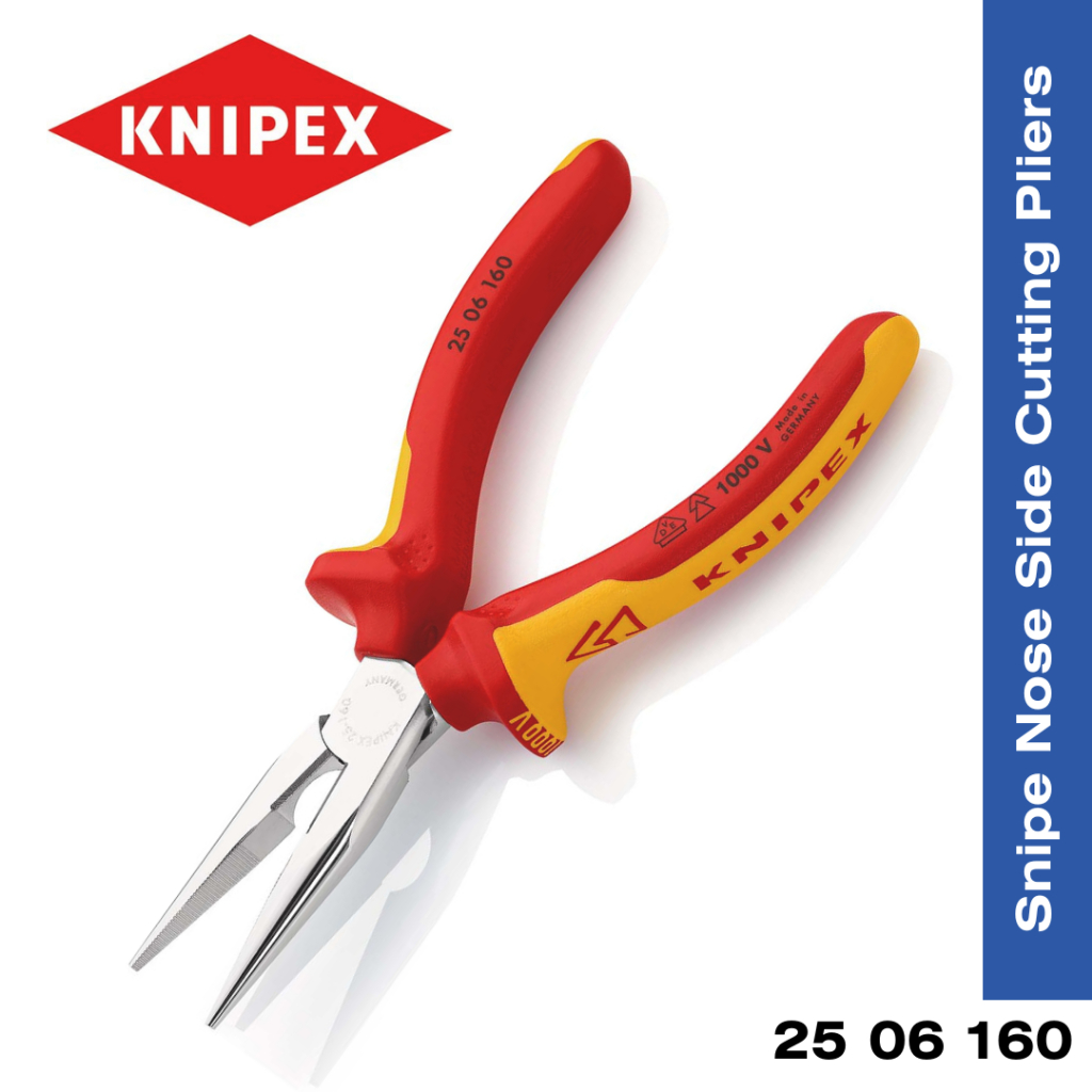 KNIPEX Snipe Nose Side Cutting Pliers Radio Pliers with VDE Insulated ...