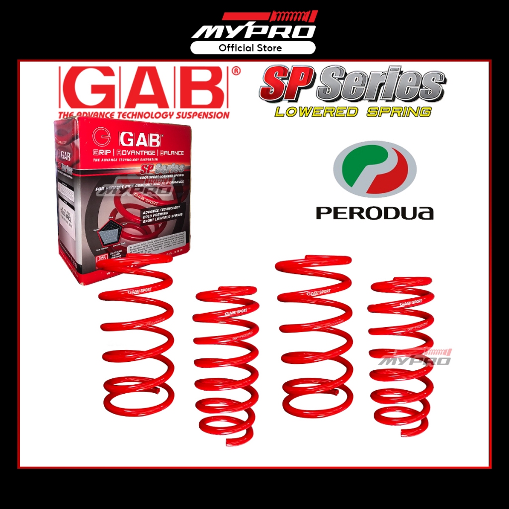 GAB SP Series SPRING SPORT LOWERED PERODUA MYVI VIVA AXIA ALZA KELISA ...