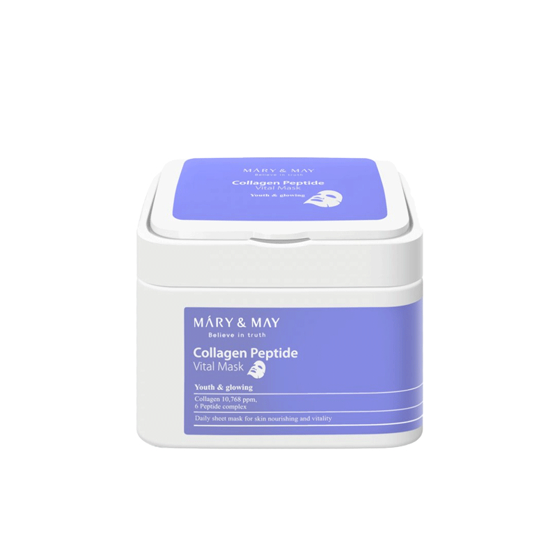 MARY & MAY Mask 30EA [ Niacin Vit C /Collagen Peptide/ Cica Houttuynia ...