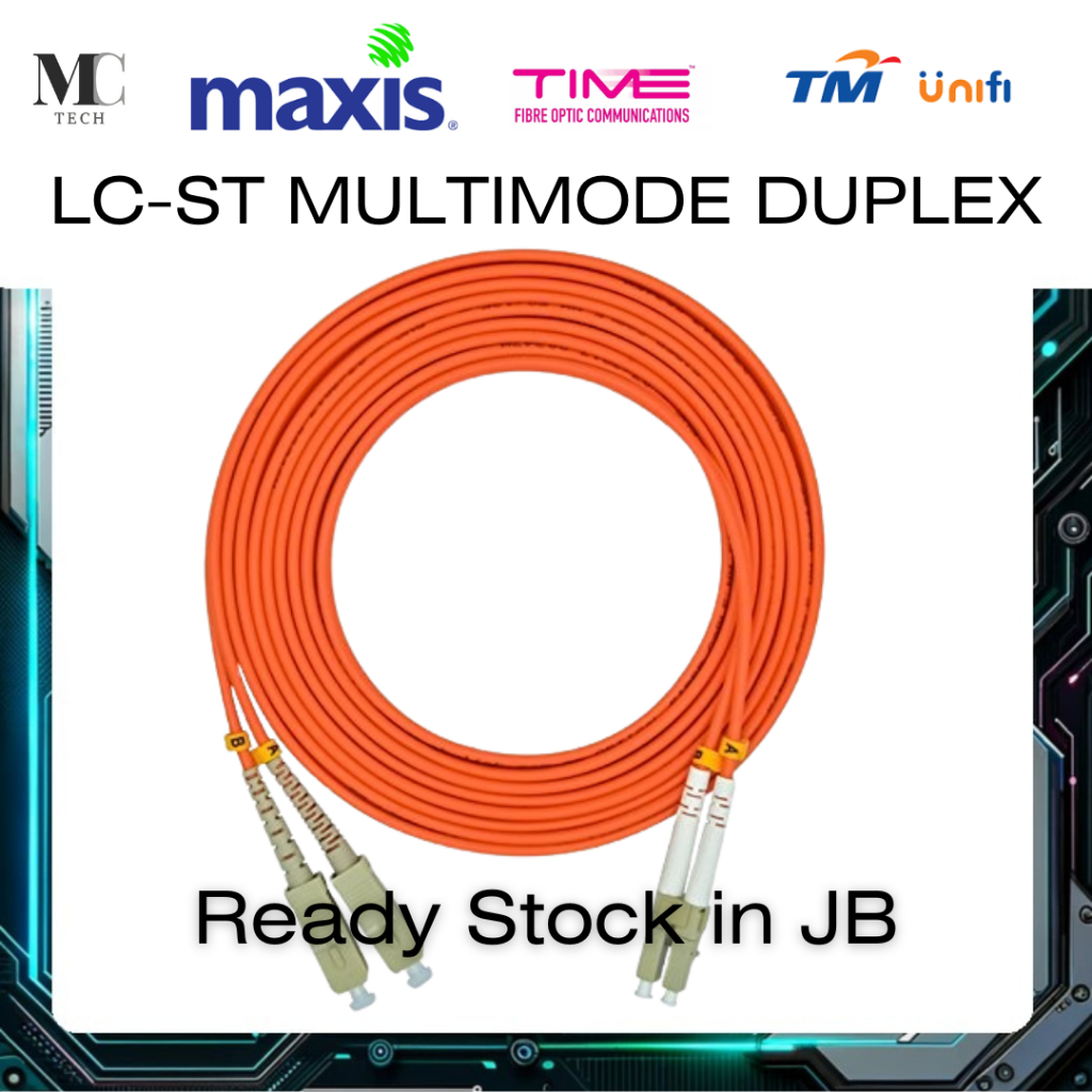 LC-SC Multi Mode Duplex Optical Fiber Patch Cord Cable LAN CCTV FTTH ...