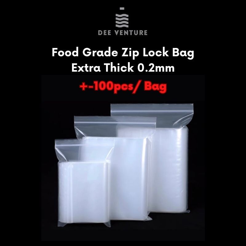 Extra Thick Food Grade Ziplock Bag Transparent Self Seal Zipper Bag ...
