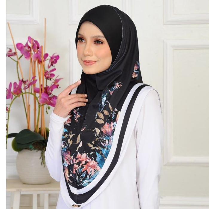 Tudung Moscrepe Printed | Tudung Sarung | Tudung Instant Printed ...