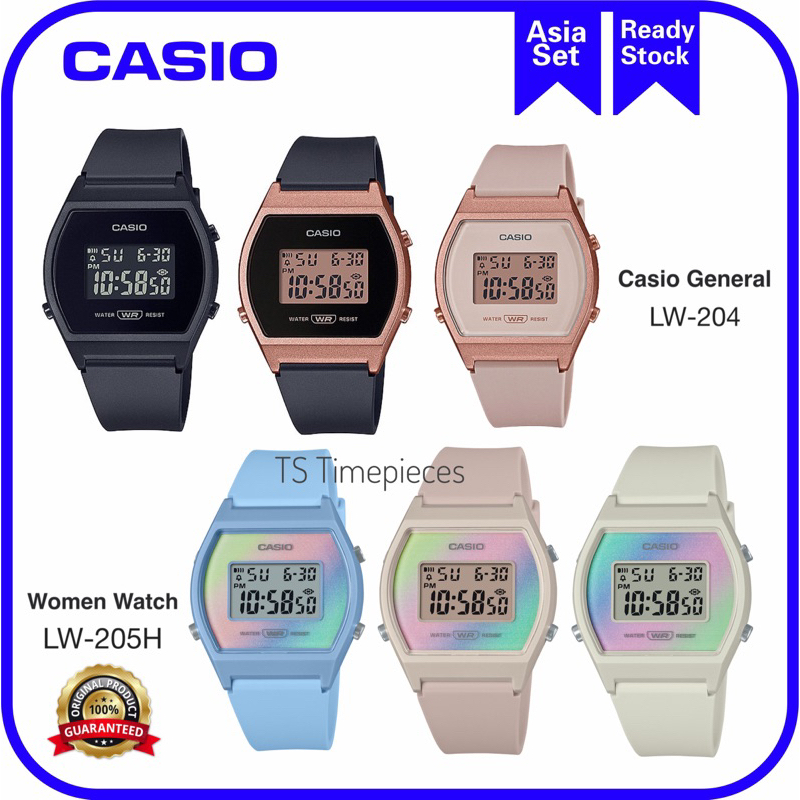 CASIO Lady Digital Watch LW-204-4 / LW-204-1A / LW-204-1B / LW-204-1 / LW-204 / LW-205H-2 / LW ...