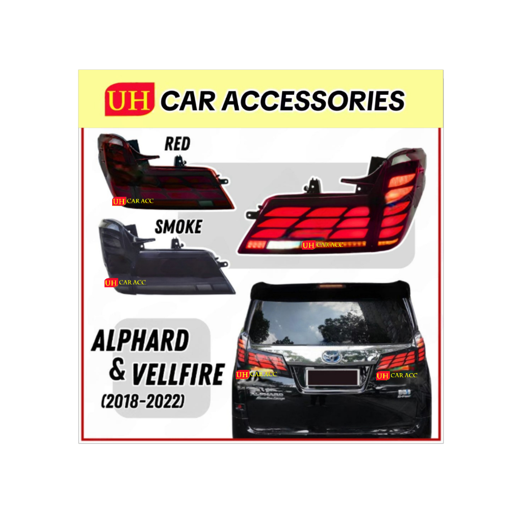 TOYOTA ALPHARD / VELLFIRE (2018-2022) LED TAIL LAMP TAIL LIGHT 30 ...