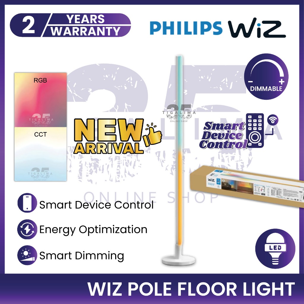 PHILIPS WiZ Pole Floor Light LED RGB Floor Lamp Standing Lamp for ...