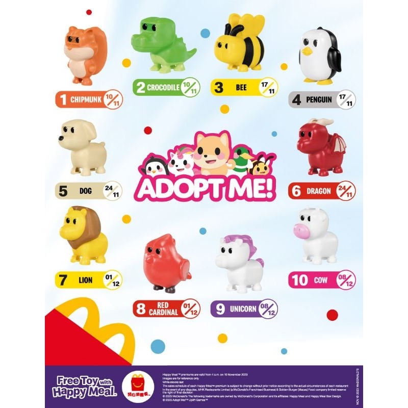 McDonald's Toys-Adopt Me ( Chipmunk) 2023 ready stock | Shopee Malaysia