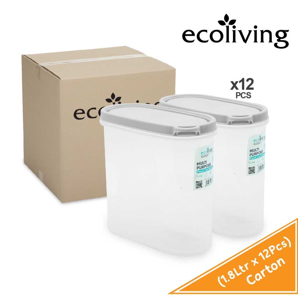 ECO LIVING CARTON DEAL 12Pcs/Ctn 480/1100/1800ml Airtight Oval Food ...
