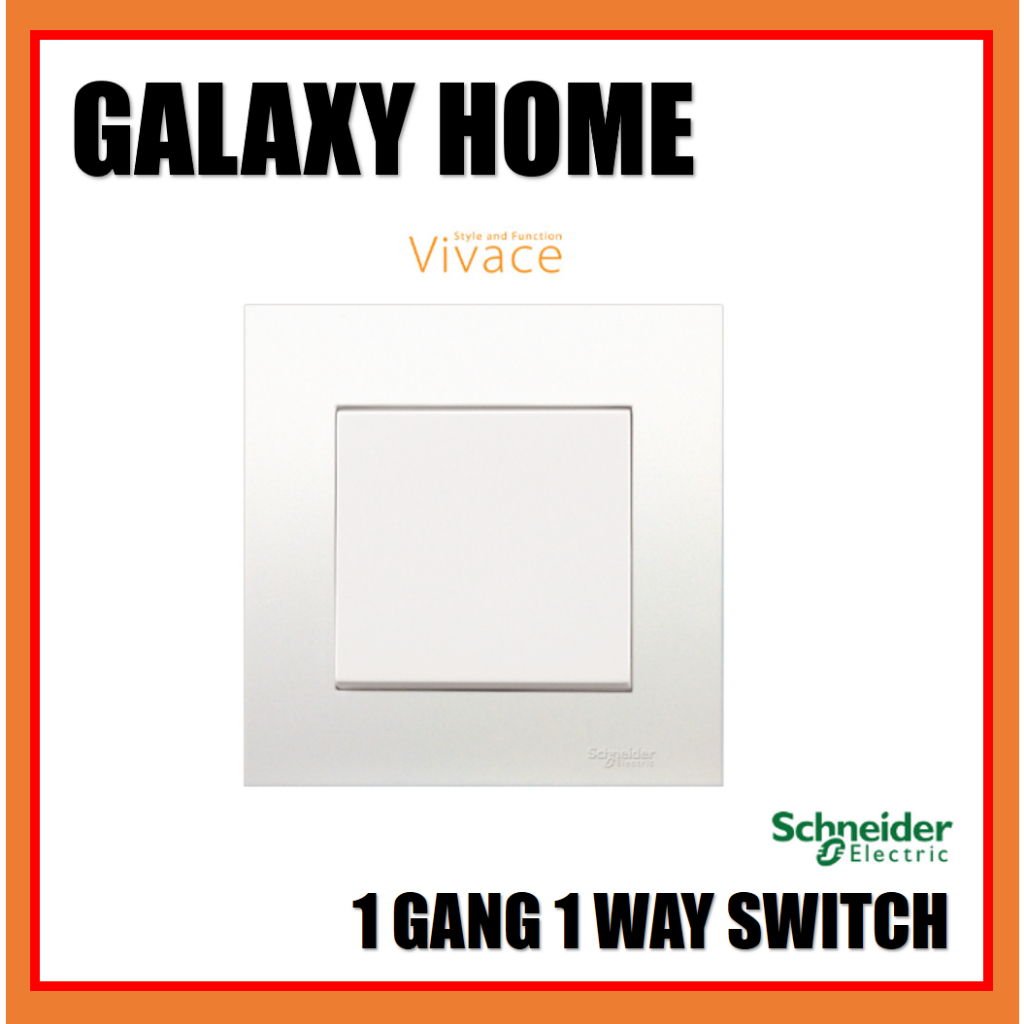 Schneider Vivace KB31/1 16AX 250V 1 Gang 1 Way Switch - White | Shopee ...