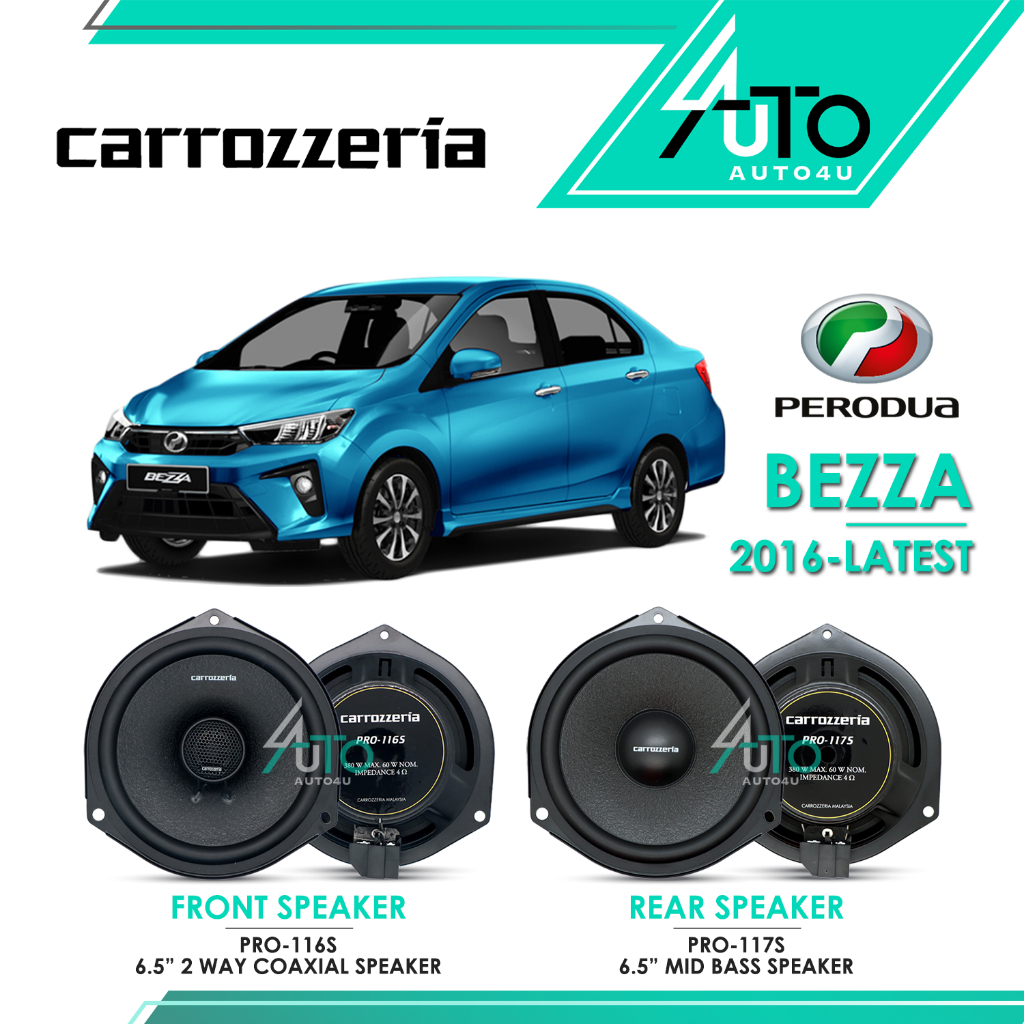 Carrozzeria Speaker Perodua Bezza 2016 Plug & Play Car Speaker PNP ...