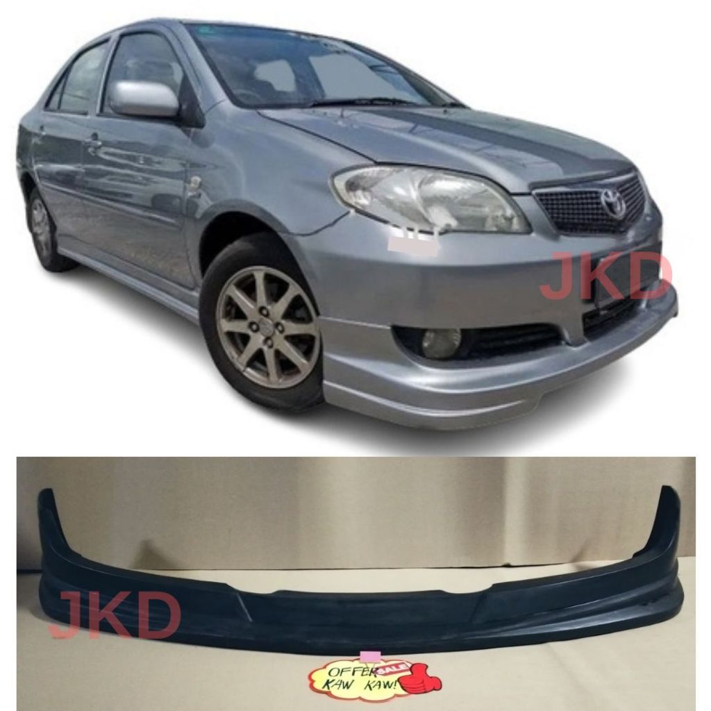 CLEAR STOCK!!! VIOS 2006 TRD V2 FRONT SKIRT LIP PU RUBBER FRONT LIP ...