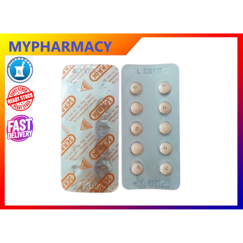 Serrin 5mg tablet 10's Ubat Bengkak Gusi / Surut Bengkak / Sakit Gigi ...