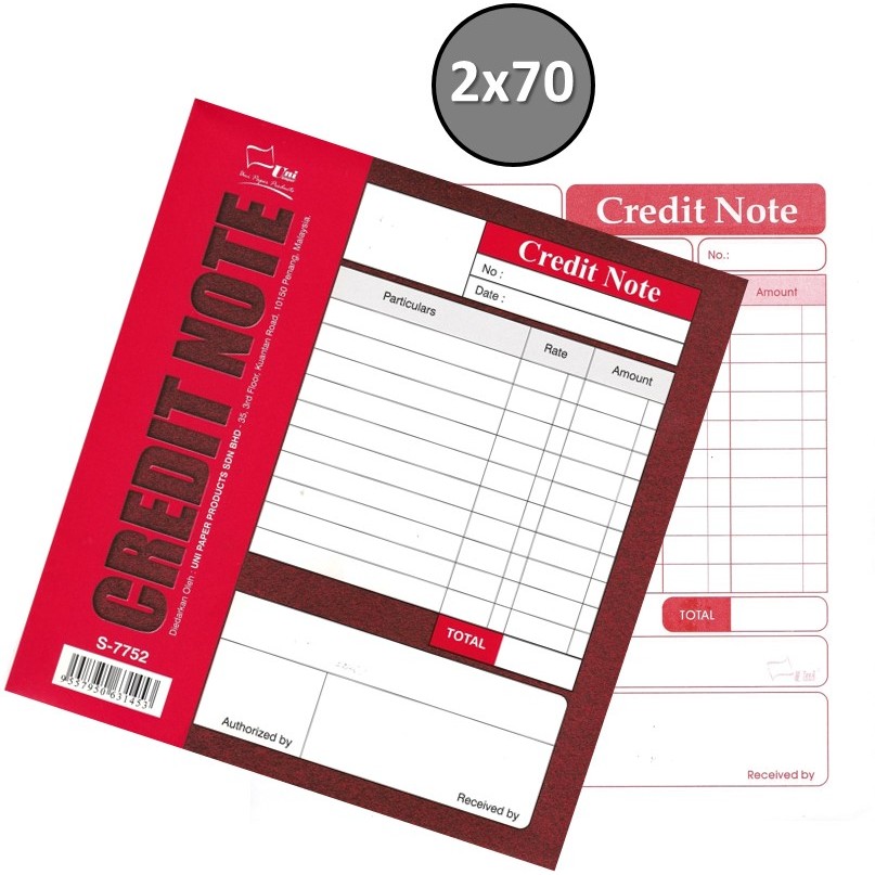 Uni Credit Note Invoice Billing CN Commercial Document Nota Kredit ...