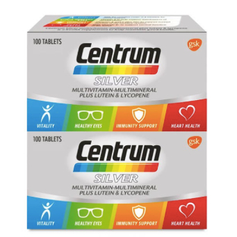 Centrum Silver Multivitamin Multimineral Plus Lutein & Lycopene 2 x 100 ...