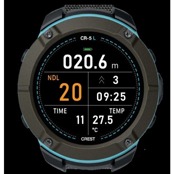 Crest CR-5 LITE / CR-5L Dive Computer With GPS BLUETOOTH COLOR DISPLAY ...