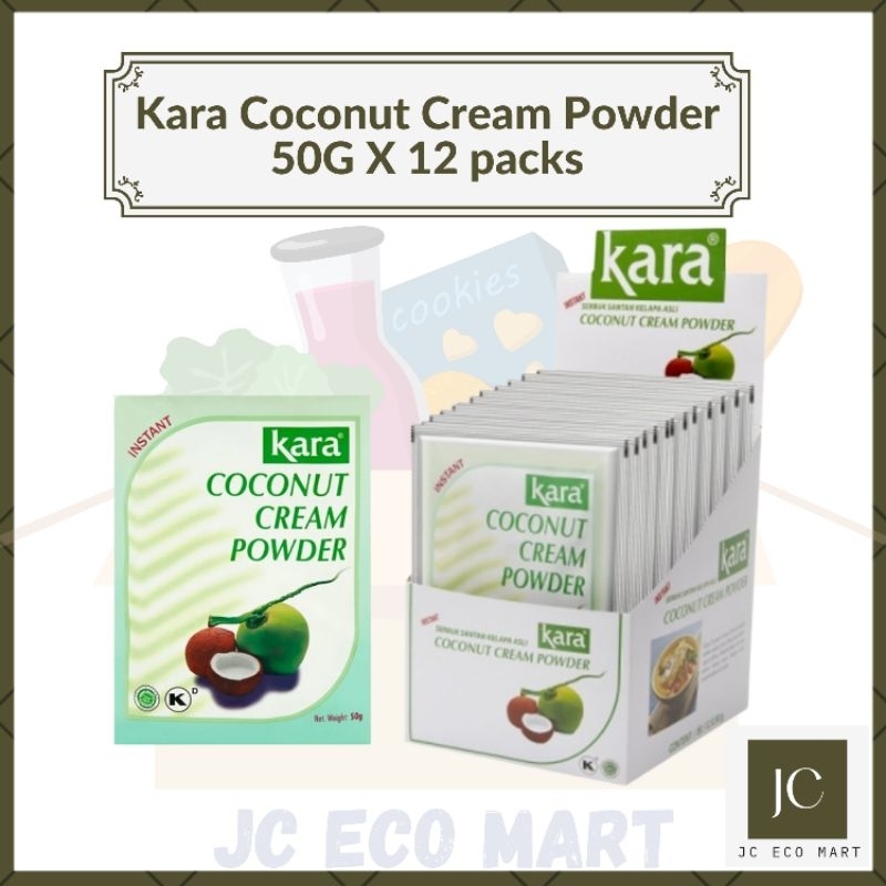 Kara Coconut Cream Powder - 1 Kotak 50g x 12s | Kara Serbuk Santan ...