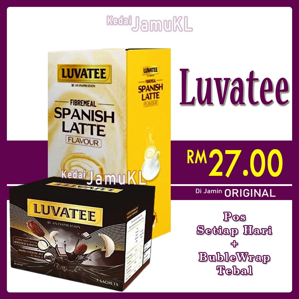 Luvatee Original HQ 2 Perisa Detox Luvatee Spanish Latte Luvatee Dark ...