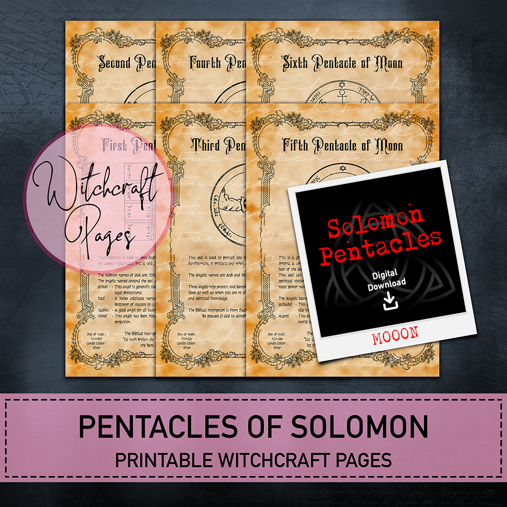 FuchsDich Printable MOON Pentacles of Solomon | PDF | Witchcraft ...