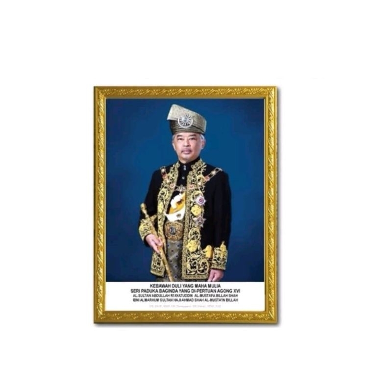 Bingkai gambar potret agong dan permasuri | Shopee Malaysia